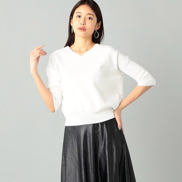 ルミノーゾ・コムサ/ミラノリブ ドルマン風ニット