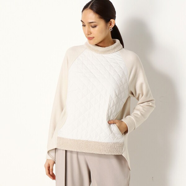 【NEW】ギャバジン K．T/〔＋サイズ〕タフタキルティング　プルオーバー