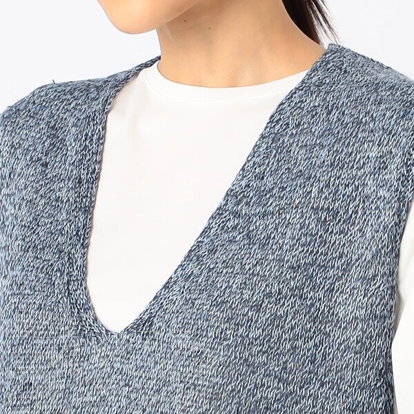 ギャバジン K．T/【前後2WAY】ミックスカラーリネンコード ニット