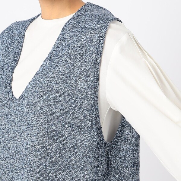 ギャバジン K．T/【前後2WAY】ミックスカラーリネンコード ニット