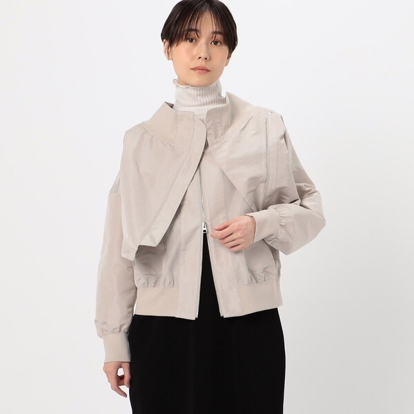 ギャバジン K．T（Gabardine K．T）/〔 +サイズ 〕 【レイヤード】シャンブレータフタ ブルゾン