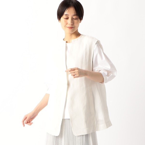 ギャバジン K．T（Gabardine K．T）/紙ビエラ 背中ふんわりジレ