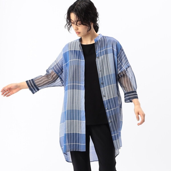 ギャバジン K．T（Gabardine K．T）/ラミーコットンチェック シャツ