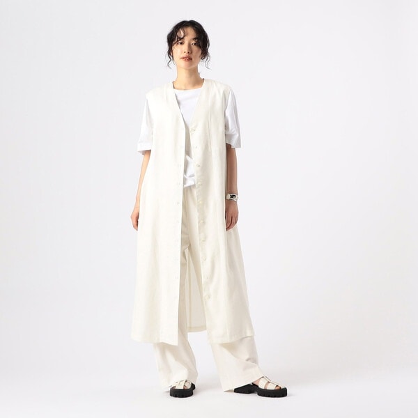 ギャバジン K．T（Gabardine K．T）/麻調合繊 Aライン ジャンパースカート