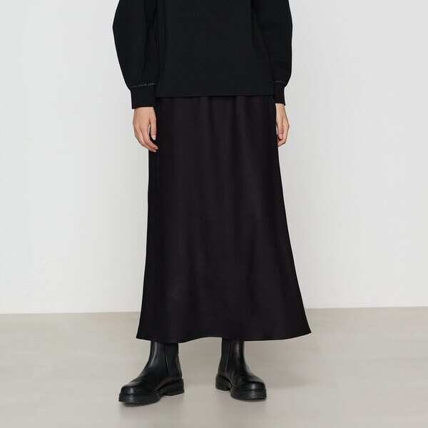 ギャバジン K．T（Gabardine K．T）/〔 +サイズ 〕 スエード調ジャージ スエードセミタイトスカート