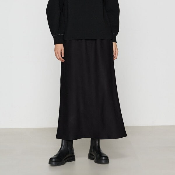 ギャバジン K．T（Gabardine K．T）/スエード調ジャージ スエードセミタイトスカート