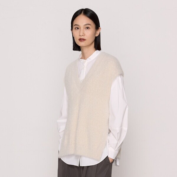 ギャバジン K．T（Gabardine K．T）/〔 +サイズ 〕 マイクロナイロン フェザーヤーン2wayニットベスト