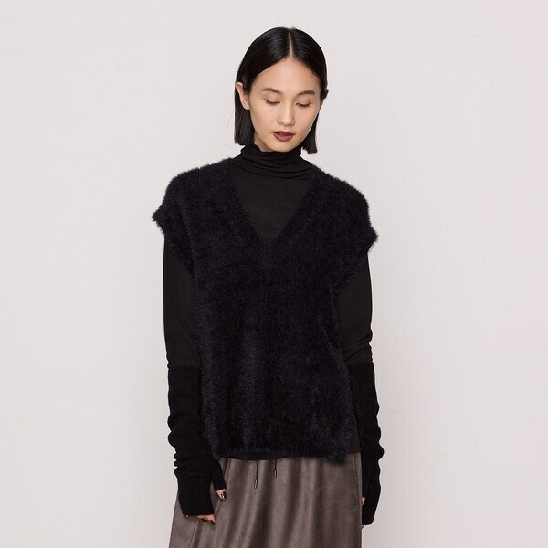 ギャバジン K．T（Gabardine K．T）/マイクロナイロン フェザーヤーン2wayニットベスト