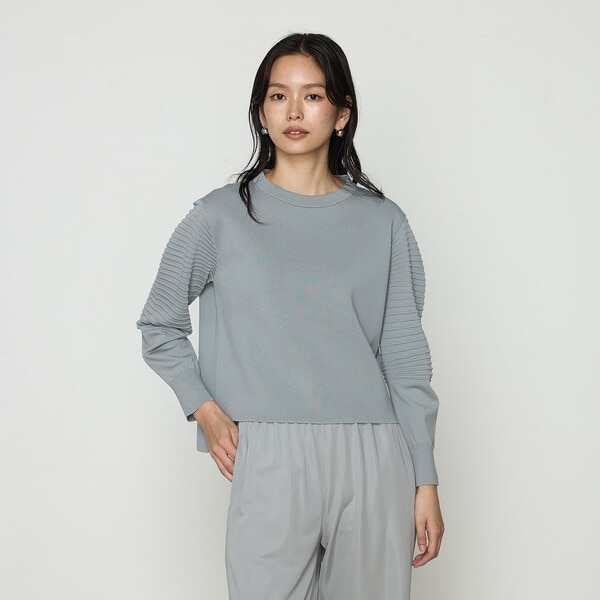 ギャバジン K．T（Gabardine K．T）/ブライトストレッチヤーン ミラノリブバナナスリーブセーター