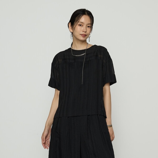 ギャバジン K．T（Gabardine K．T）/ジャカードボーダー ゆったりプルオーバー