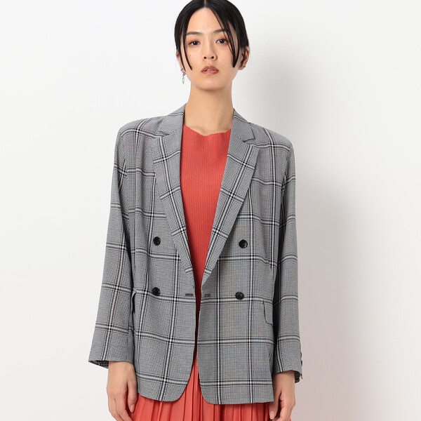 K．T キヨコ タカセ（K．T KIYOKO TAKASE）/〔ＴＡＬＬサイズ〕シアーオーバーチェック　テーラードジャケット
