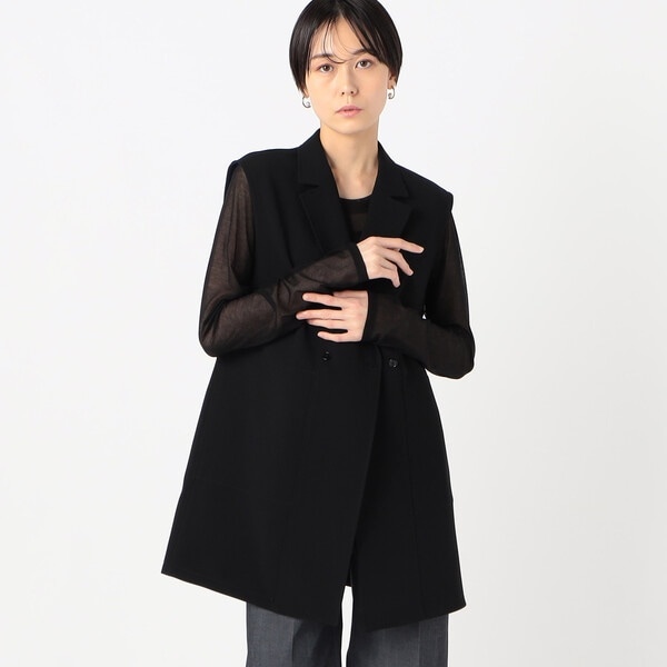 K．T キヨコ タカセ（K．T KIYOKO TAKASE）/ポリエステル梨地ボンディング ジレ