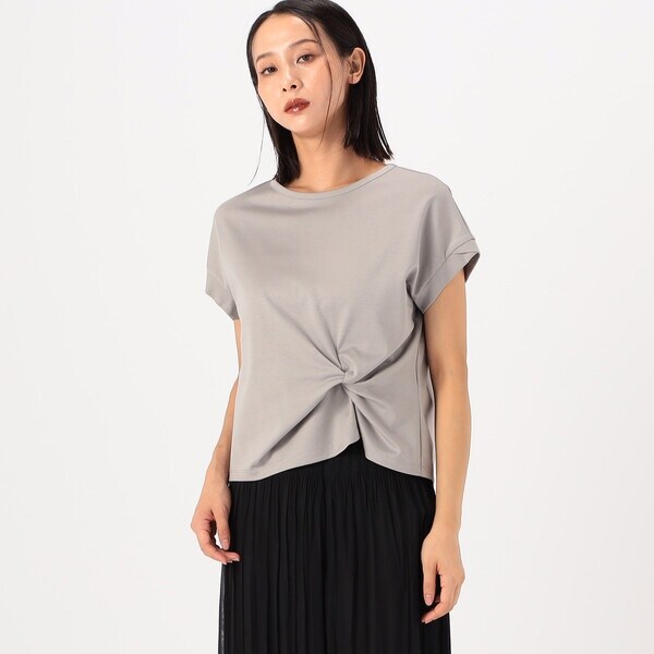 K．T キヨコ タカセ（K．T KIYOKO TAKASE）/コットン強撚ポンチ デザインタックシャツ