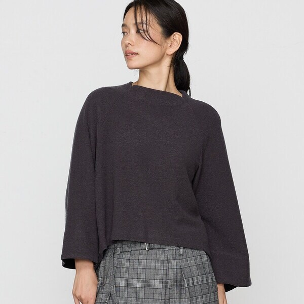 K．T キヨコ タカセ（K．T KIYOKO TAKASE）/ウールブークレー ベルスリーブプルオーバー