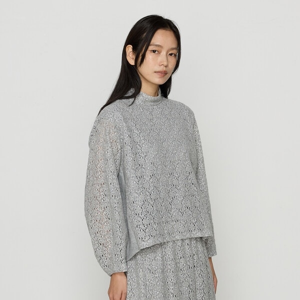 K．T キヨコ タカセ（K．T KIYOKO TAKASE）/【セットアップ対応】フラワーモチーフ起毛ウールレース プルオーバー