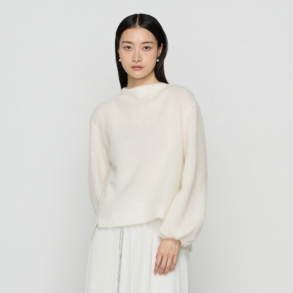 K．T キヨコ タカセ（K．T KIYOKO TAKASE）/アルパカ混ジャージー ボトルネックプルオーバー