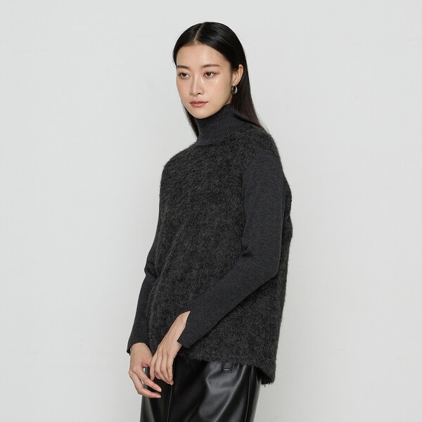 K．T キヨコ タカセ（K．T KIYOKO TAKASE）/〔 TALLサイズ 〕 アルパカ混ジャージー ハイネックプルオーバー