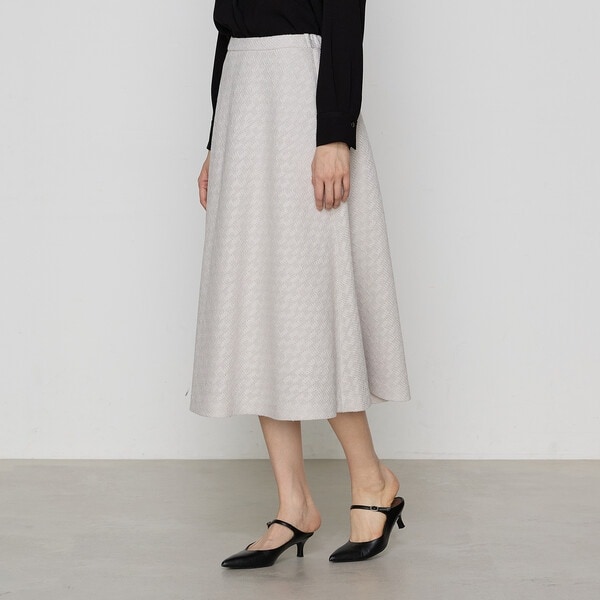 K．T キヨコ タカセ（K．T KIYOKO TAKASE）/【セットアップ対応】ダミエラッセルツイードフレアースカート