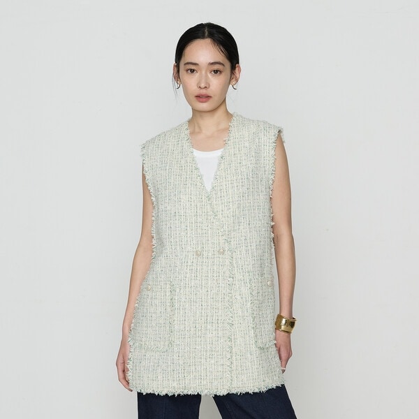 K．T キヨコ タカセ（K．T KIYOKO TAKASE）/〔 Sサイズ 〕 サマーツイード ジレ