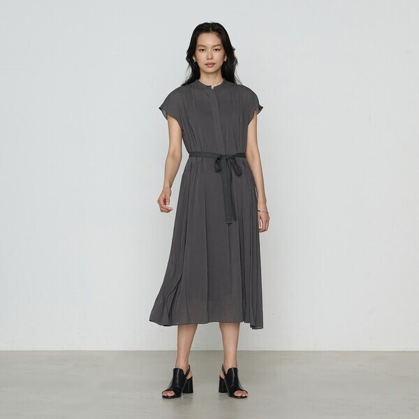 K．T キヨコ タカセ（K．T KIYOKO TAKASE）/〔 TALLサイズ 〕 シャンブレーカッセン シャツドレス