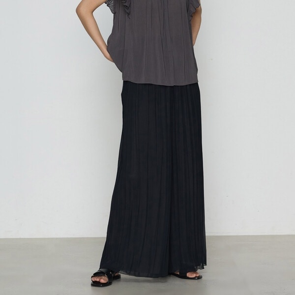 K．T キヨコ タカセ（K．T KIYOKO TAKASE）/〔 TALLサイズ 〕 シフォン×シャンブレーカッセン リバーシブルパンツ