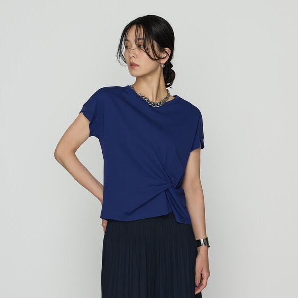 K．T キヨコ タカセ（K．T KIYOKO TAKASE）/コットン強撚ポンチ デザインタックシャツ