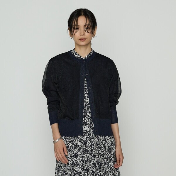 K．T キヨコ タカセ（K．T KIYOKO TAKASE）/二重編みラメニット カーディガン