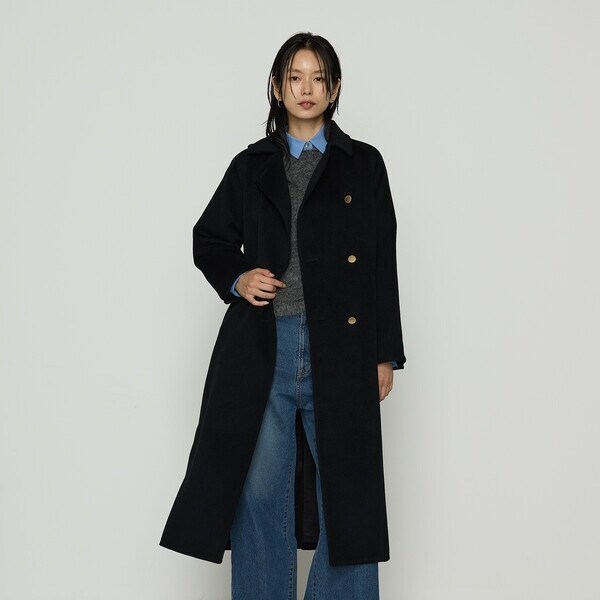 K．T キヨコ タカセ（K．T KIYOKO TAKASE）/〔 Sサイズ 〕 アンゴラウール ロングトレンチコート