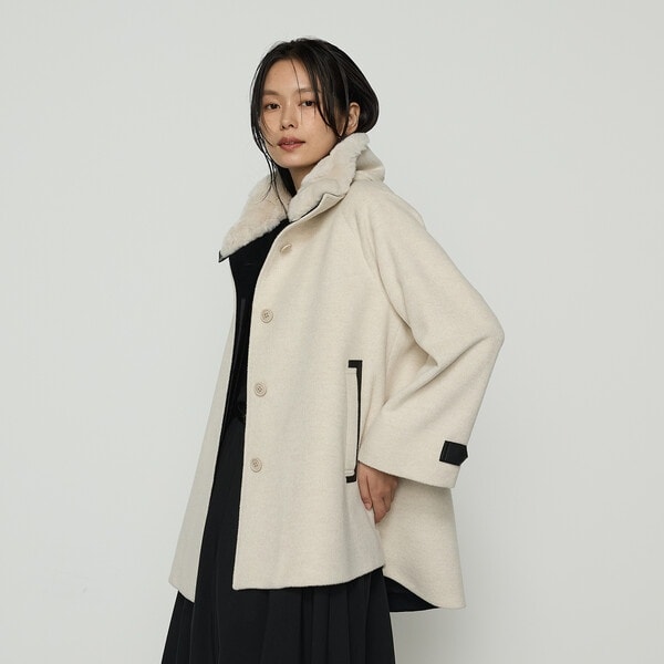 K．T キヨコ タカセ（K．T KIYOKO TAKASE）/〔 TALLサイズ 〕 アンゴラウール ・Aラインショートコート