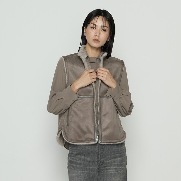 K．T キヨコ タカセ（K．T KIYOKO TAKASE）/エコファー リバーシブルジレ