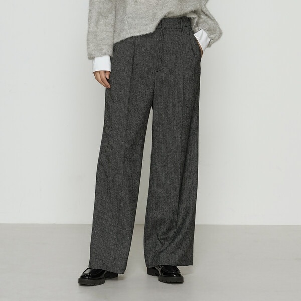 K．T キヨコ タカセ（K．T KIYOKO TAKASE）/ピンヘッドツイード ワイドパンツ