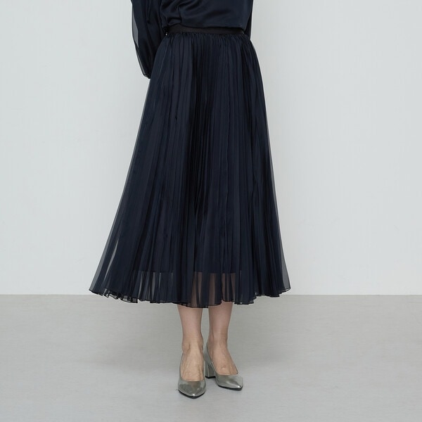 【NEW】K．T キヨコ タカセ（K．T KIYOKO TAKASE）/マットカルゼオーガンジー プリーツスカート