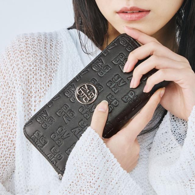 ジェイダ（GYDA）/ラウンドファスナー長財布 GY−W301 サークルメタル