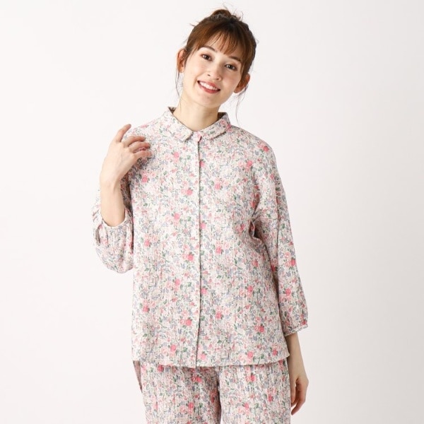 ローラ アシュレイ/ロウェナ柄 ガーゼシャツ