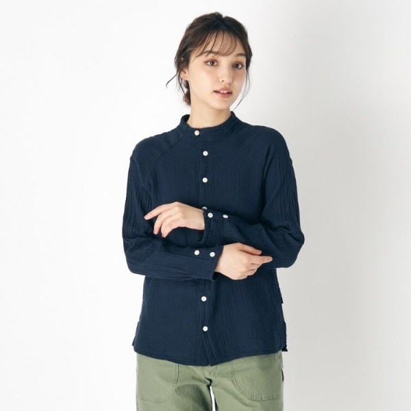 ローラ アシュレイ（LAURA ASHLEY）/【カラー追加！ダブルガーゼ日本製ワンマイルウエア】ハイネックシャツ