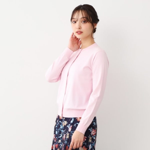 ローラ アシュレイ（LAURA ASHLEY）/【同素材アイテムあり】ソフトタッチ 無地カラーニットカーディガン