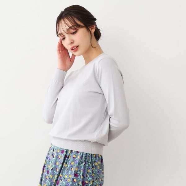 ローラ アシュレイ（LAURA ASHLEY）/【同素材アイテムあり】ソフトタッチ 無地カラーニット