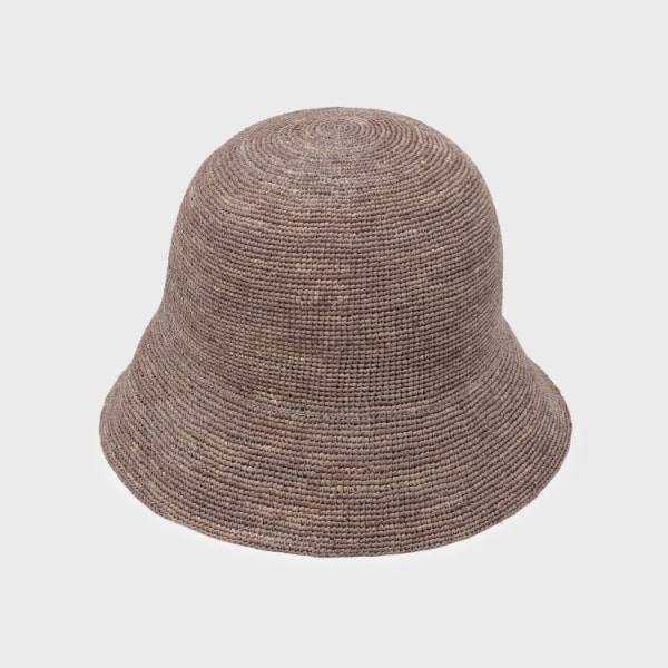 ローラ アシュレイ（LAURA ASHLEY）/【日差し対策におすすめ！クラウンやや深め】細編みラフィア バケットハット