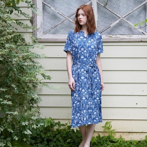 ローラ アシュレイ（LAURA ASHLEY）/【WEB限定／M〜LL3サイズ／ジャージ素材】パルテール柄 ワンピース