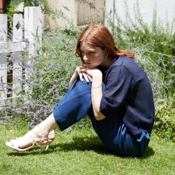 ローラ アシュレイ（LAURA ASHLEY）/【STORY掲載！リネン混／体型カバーにおすすめ】フィッシュネット カーディガン