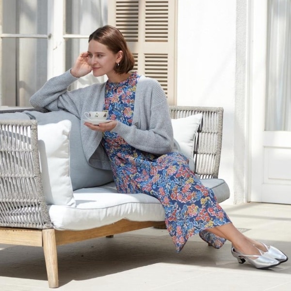 ローラ アシュレイ（LAURA ASHLEY）/【WEB限定／洗える】ハニーボーン柄 ワンピース