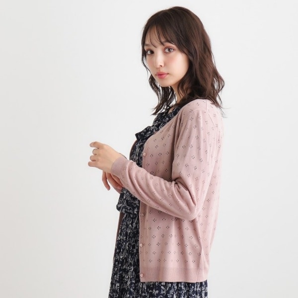 ローラ アシュレイ（LAURA ASHLEY）/【人気デザイン！アイレット入り】カーディガン