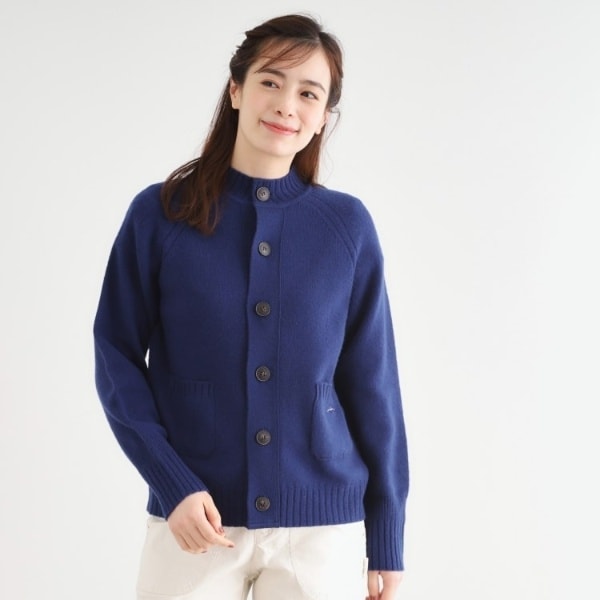 ローラ アシュレイ（LAURA ASHLEY）/【日本製ワンマイルウエア】ソフトウール ハイネックカーディガン