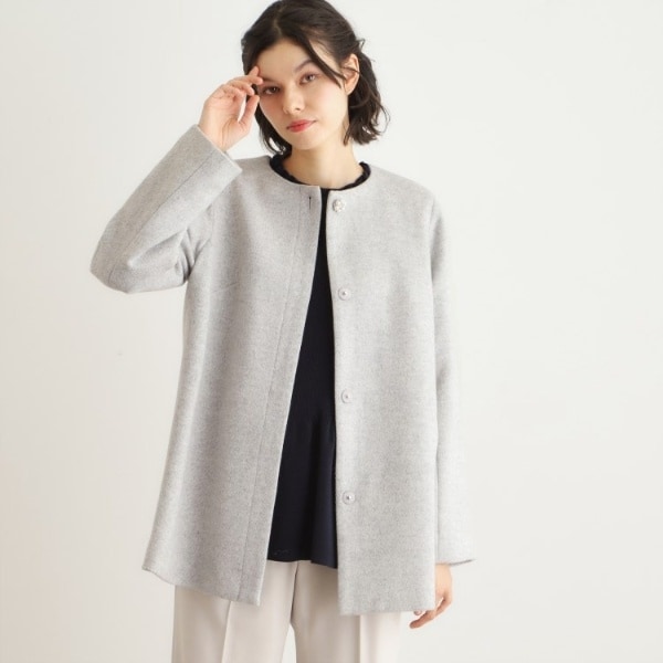 ローラ アシュレイ（LAURA ASHLEY）/【ウール混／ビジューボタン】ミドル丈コート