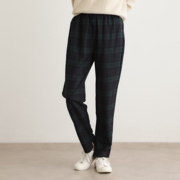 ローラ アシュレイ（LAURA ASHLEY）/【日本製】カシミヤ混ストレッチパンツ