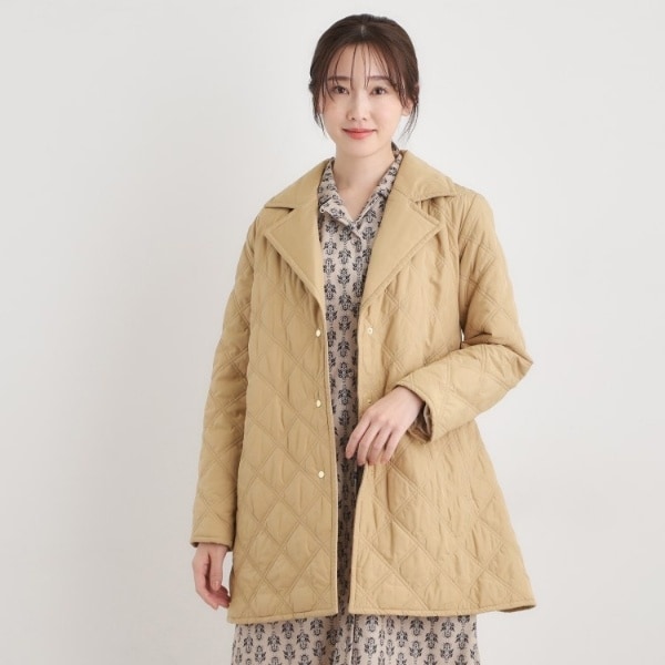 ローラ アシュレイ（LAURA ASHLEY）/シングルブレステッド キルトコート