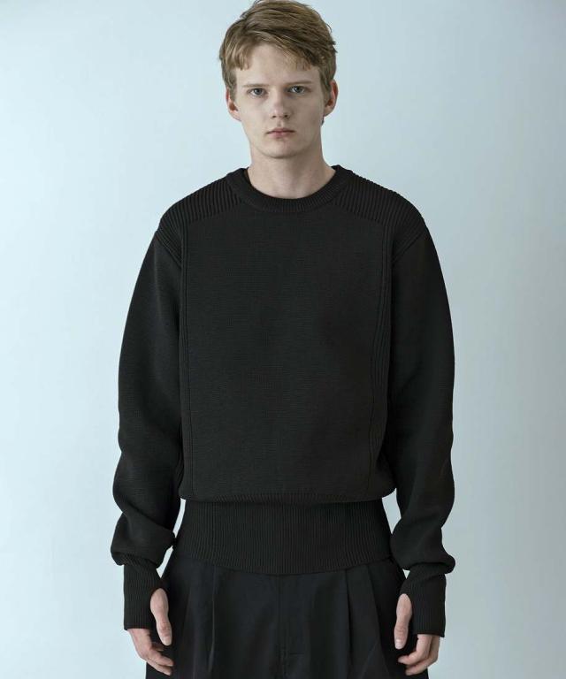 プラスフェニックス（plus phenix）/ +phenix ハイブリッドニット ロングリブプルオーバー