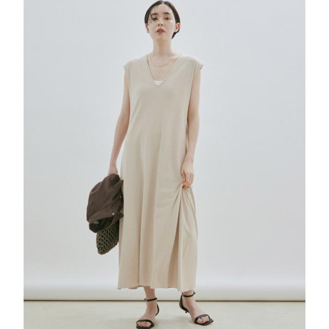 サロン アダム エ ロペ（SALON adam et rope’ ）/【2WAY・手洗い可能】ストレッチテレコノースリーブワンピース