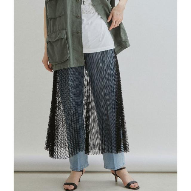 サロン アダム エ ロペ（SALON adam et rope’ ）/ダイヤメッシュプリーツスカート