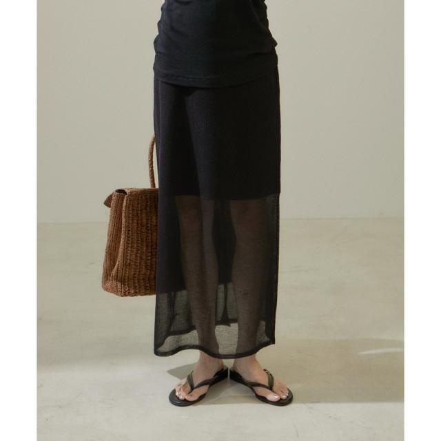 サロン アダム エ ロペ（SALON adam et rope’ ）/シアーナローニットスカート【洗える】
